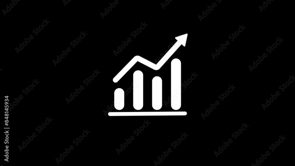 Animated of business graph icon. Flip chart, Chart board, diagram ...