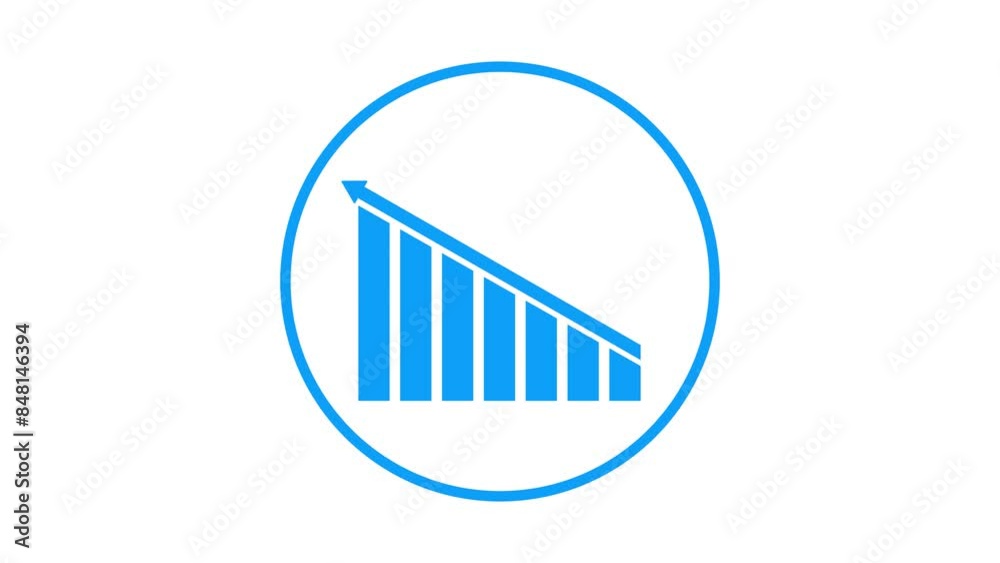 Animated of business graph icon. Flip chart, Chart board, diagram ...