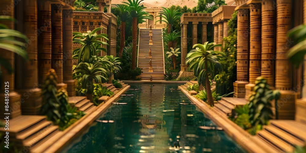 The Hanging Gardens of Babylon one of the Seven Wonders of the World ...