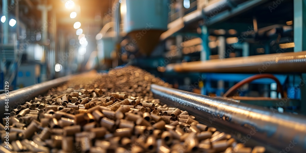 Production of Biomass Wood Pellets for Biofuel at a Manufacturing Plant ...