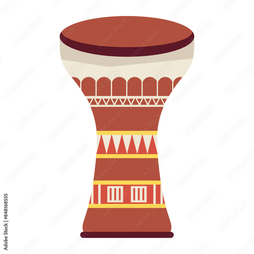 Vector Traditional Turkish Drum Darbuka Cartoon Illustration Isolated ...