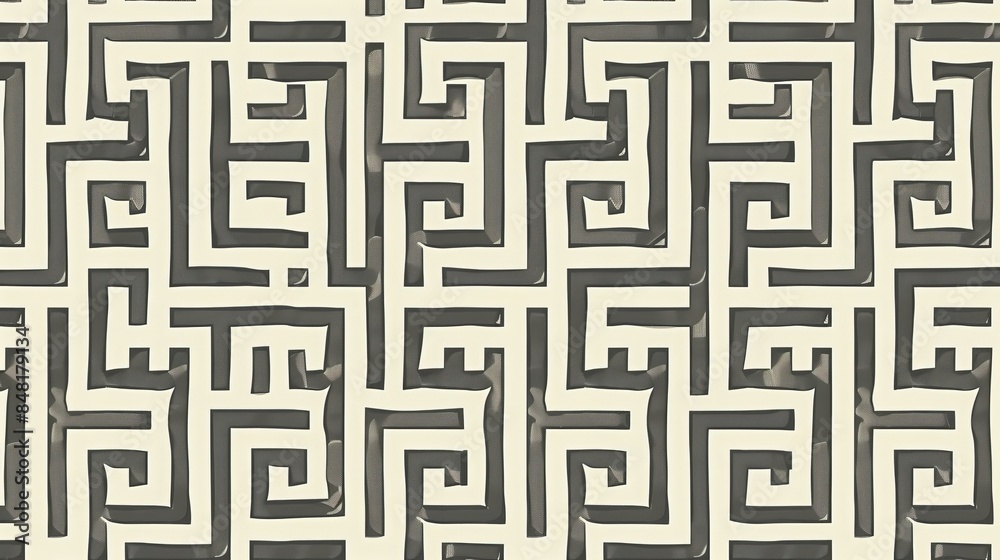 ภาพประกอบสต็อก Design a classic Greek key pattern with interlocking ...