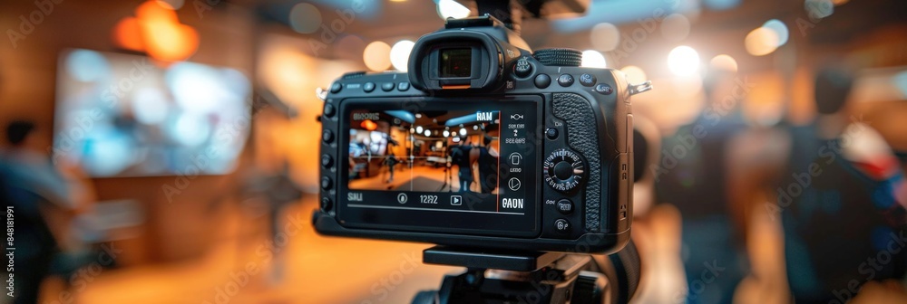 Professional TV Studio Setup for Filming Stock Photo | Adobe Stock