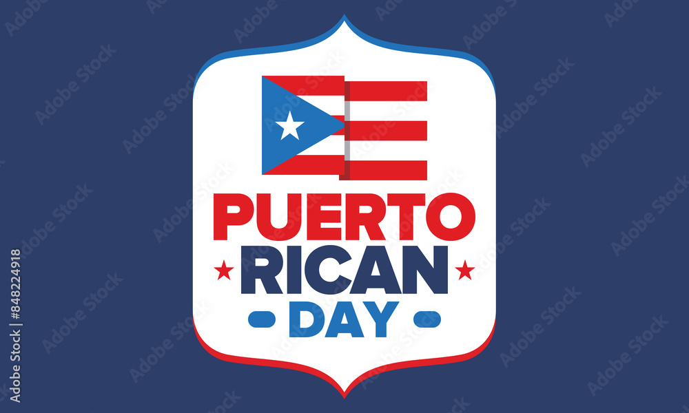 Puerto Rican Day. National happy holiday. Festival and parade in honor ...
