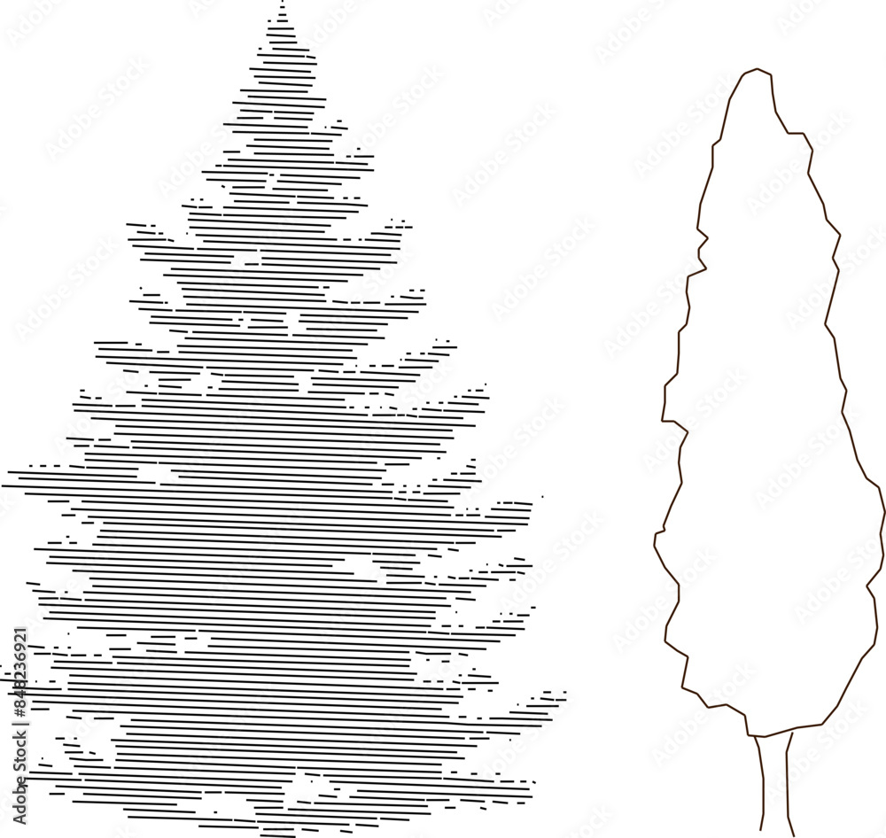 Vector silhouette illustration sketch detailed design of artistic ...