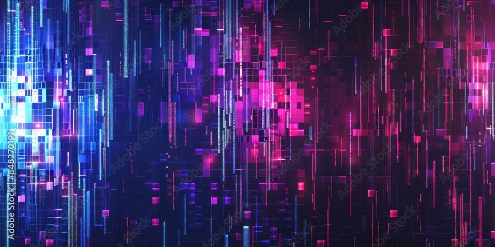 Pixel background with vertical lines and mesh patterns in bright shades ...