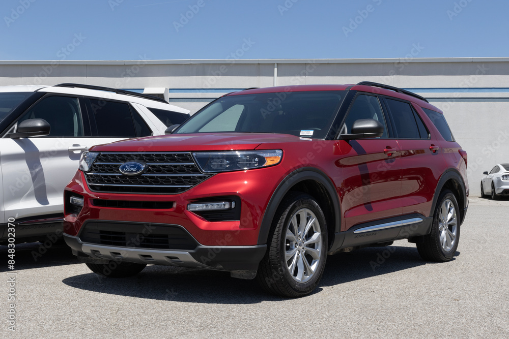 Ford Explorer XLT display at a dealership. Ford offers the Explorer ...