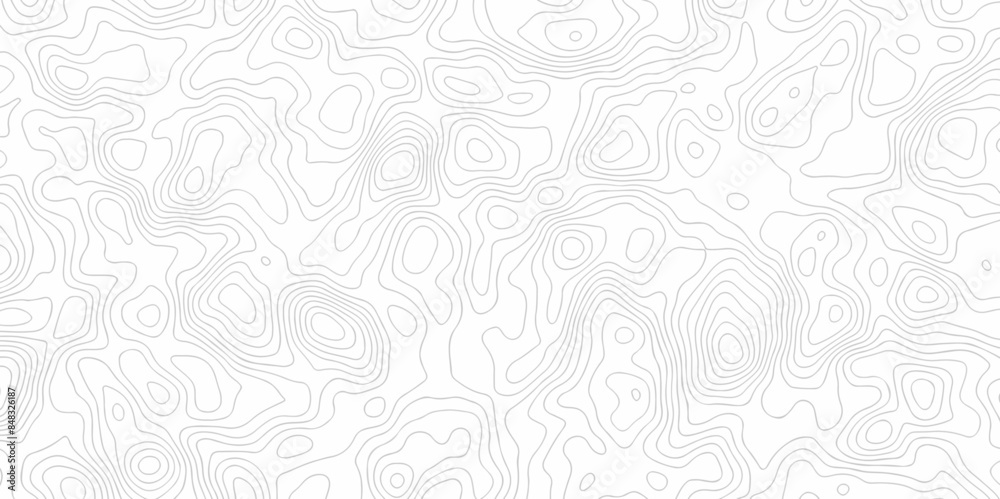 Vector black and white diagram Topographic contour map lines. Seamless ...