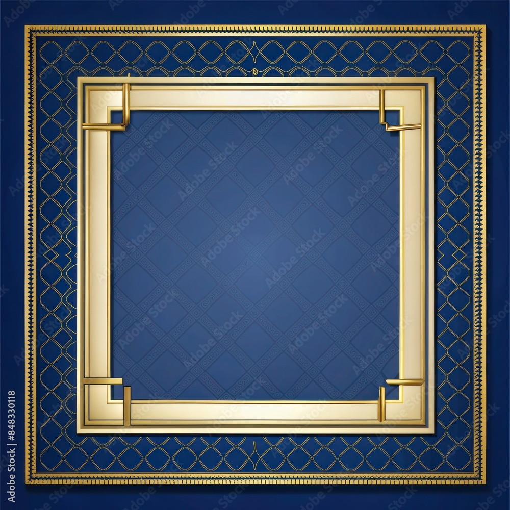 premium graduation certificate border frame vector in blue and gold ...
