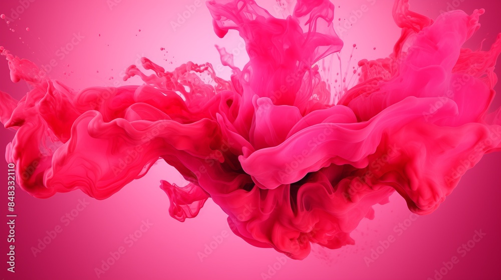 Vibrant Pink Splash Elevating Modern Spaces with Liquid Splash Art ...