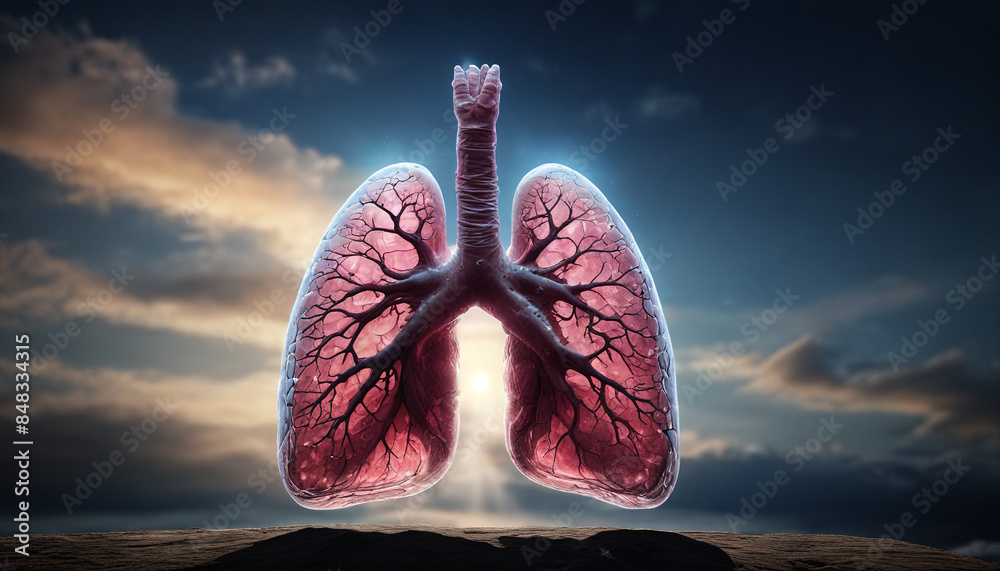 Futuristic Human Lungs Illustration: High-Resolution Digital Art of ...
