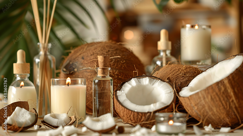 A Comprehensive Collection of Coconut-Based Products Stock Illustration ...