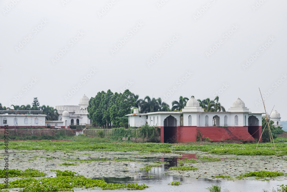Melaghar, India 28 may 2022.Neermahal Palace located on an islet in ...