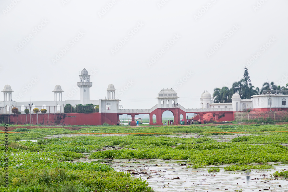 Melaghar, India 28 may 2022.Neermahal Palace located on an islet in ...