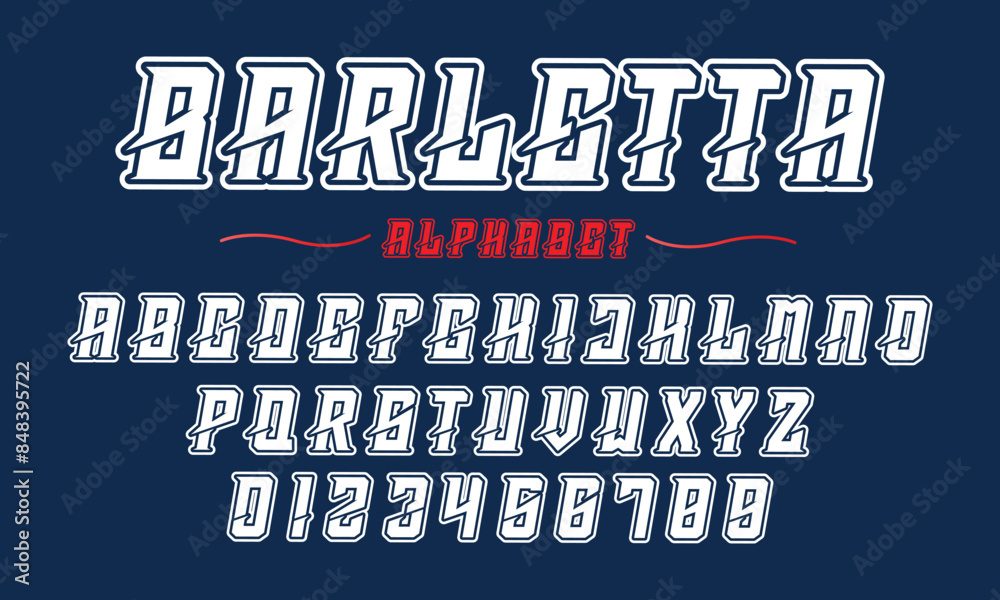 Editable typeface vector. Barletta sport font in american style for ...