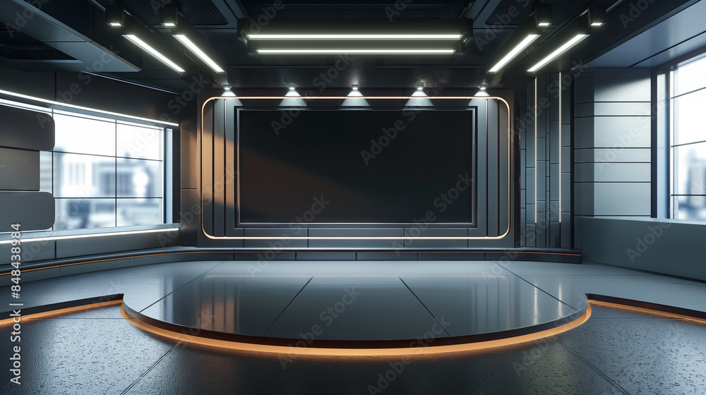 Television studio, virtual studio set. ideal for green screen ...