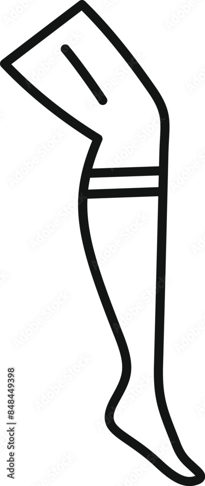 Plakát Simple black and white line drawing of a mannequin leg ...