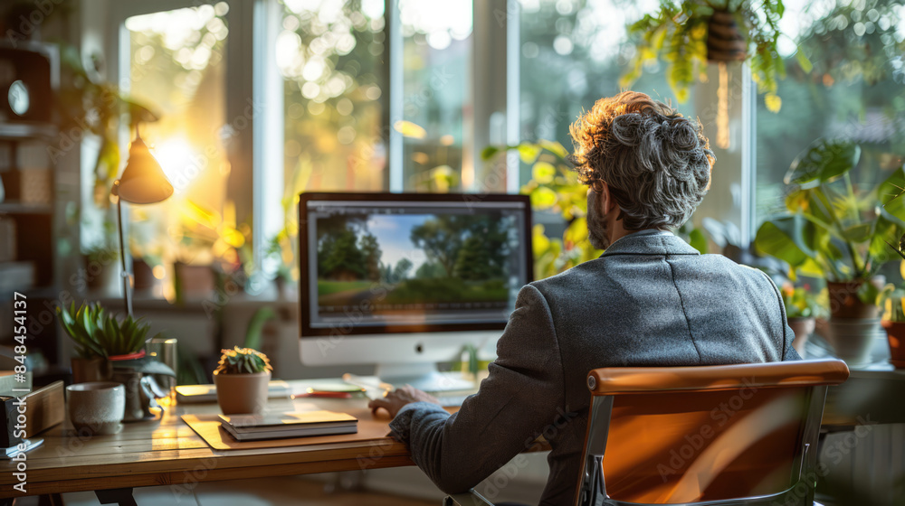 An online learning setup with a student attending a virtual class ...