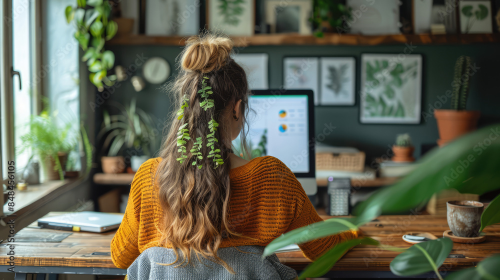 An online learning setup with a student attending a virtual class ...