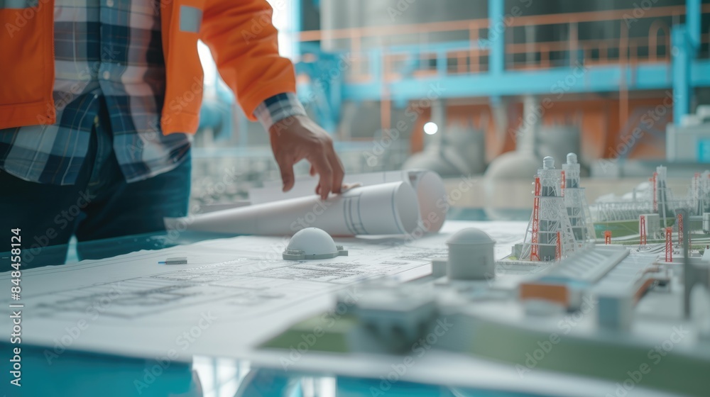 Skilled civil engineer planning hydro electrical power by using model ...