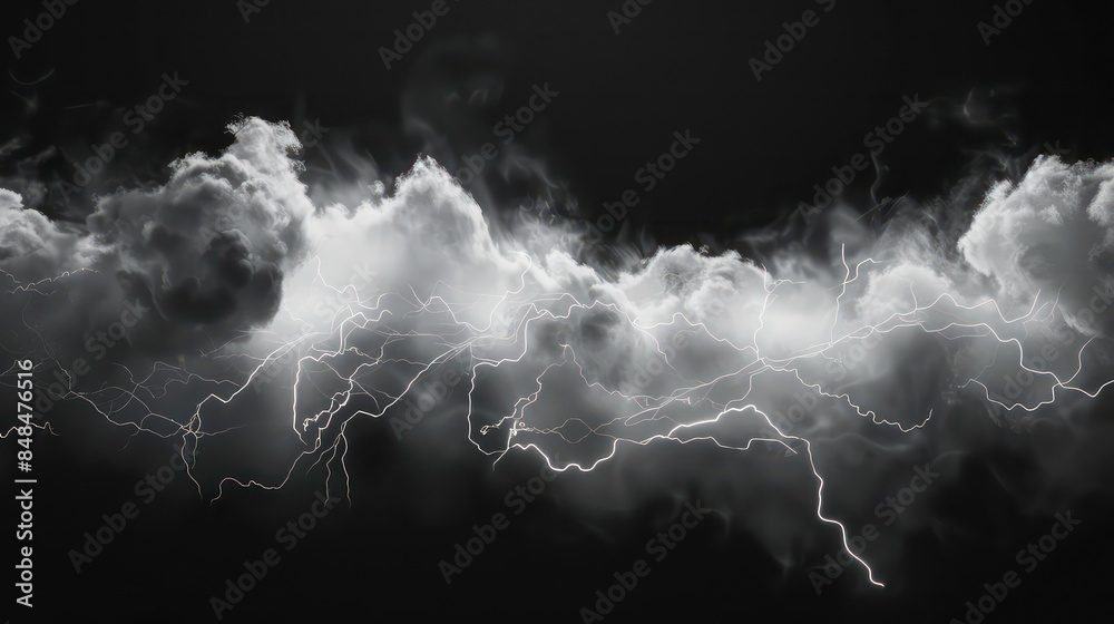 Translucent fog overlay texture with a black thunder light glow ...