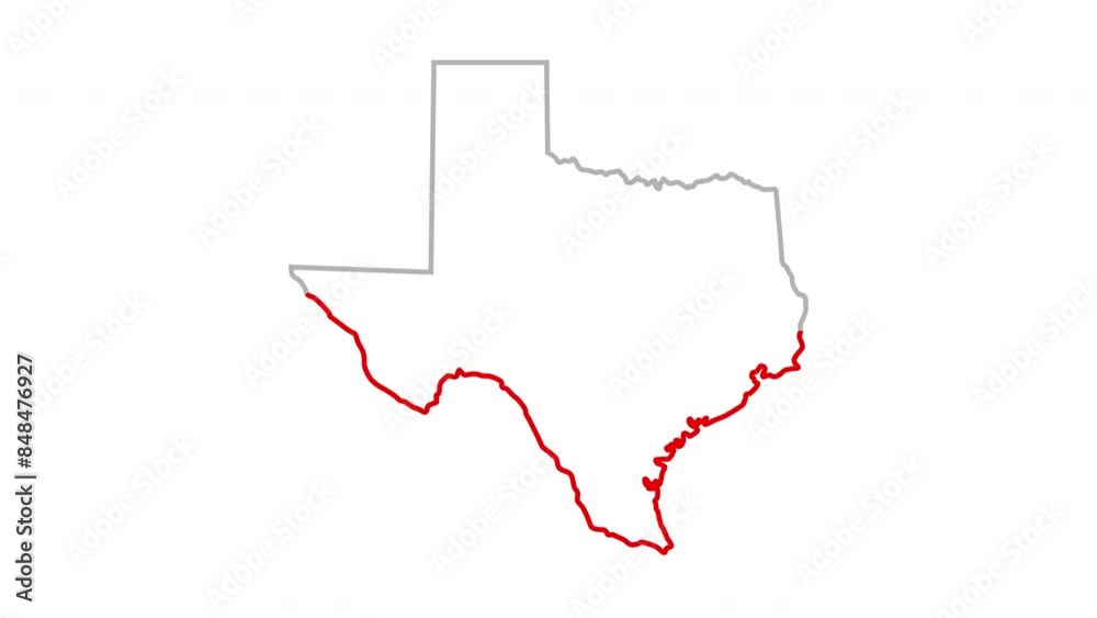 Texas map animated footage template, Texas map animated footage ...