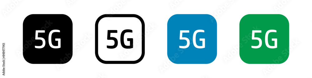 5g internet sign set. Connection tower icon set. Internet and mobile ...