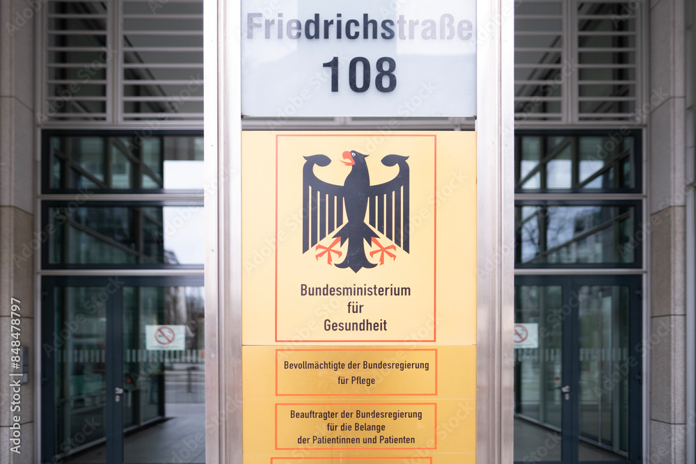 Exterior view of German Ministry Health building, showcasing official ...