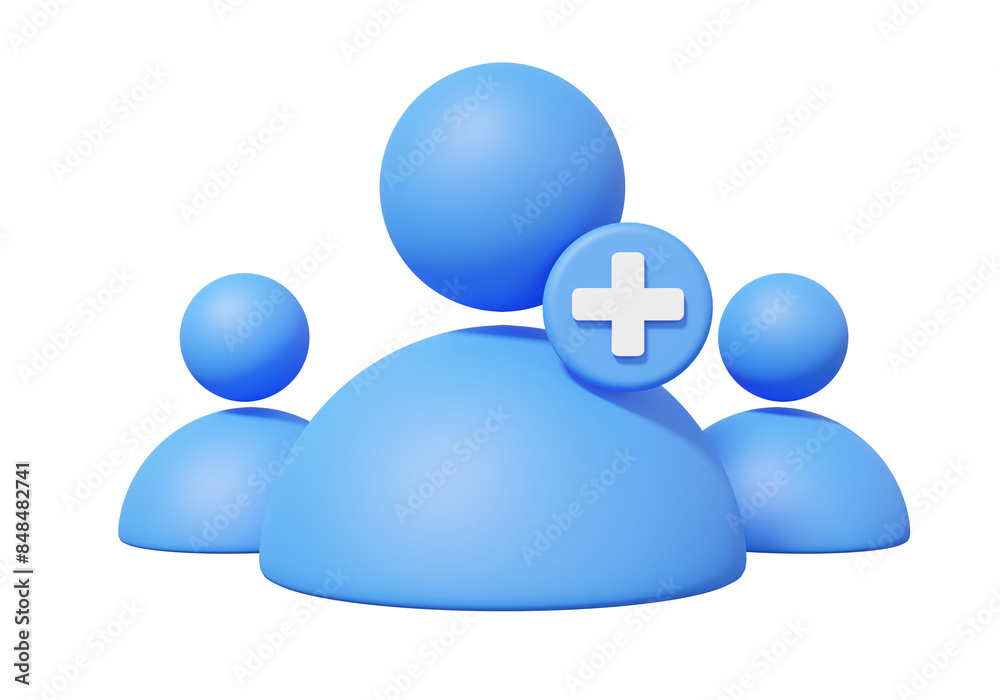 Profile account plus symbol add new user icon on isolated background ...