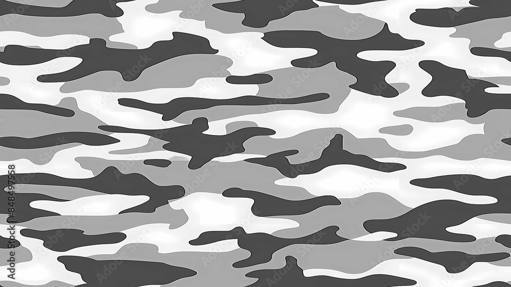 Simple Camouflage seamless pattern in Gray. Military camouflage ...