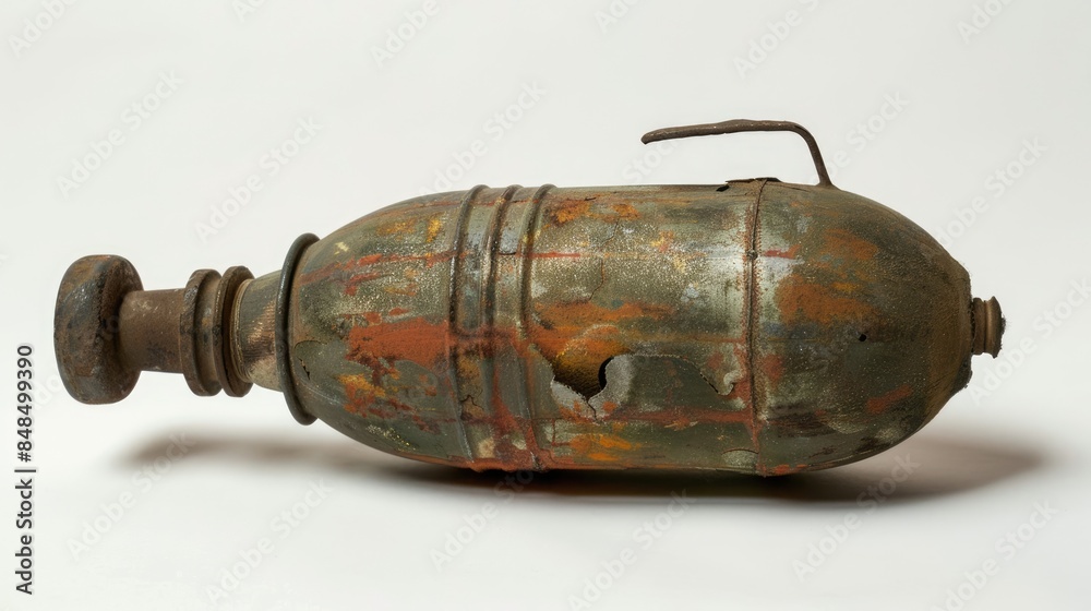 Soviet anti tank hand grenade with shaped charge displayed against a ...
