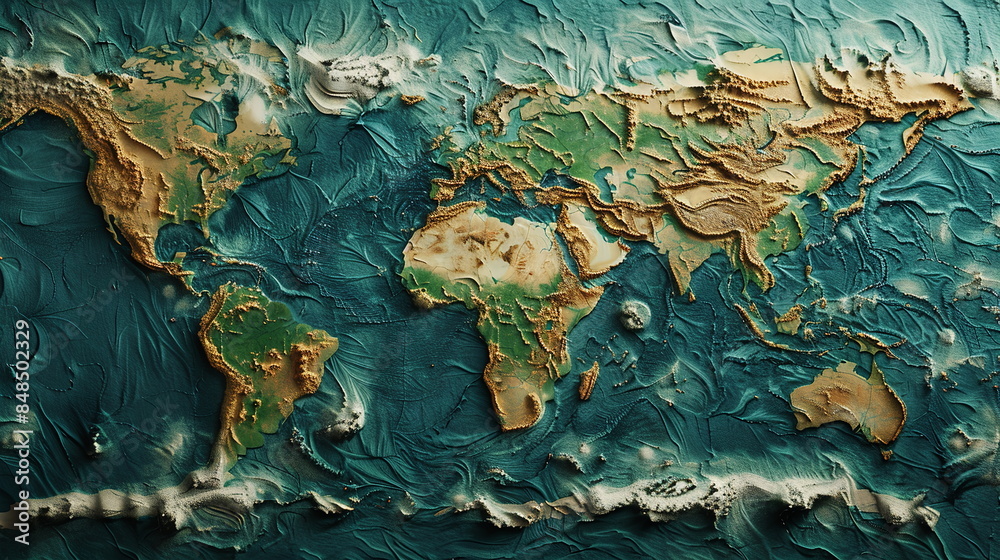 A map showing the projected displacement of populations due to sea ...