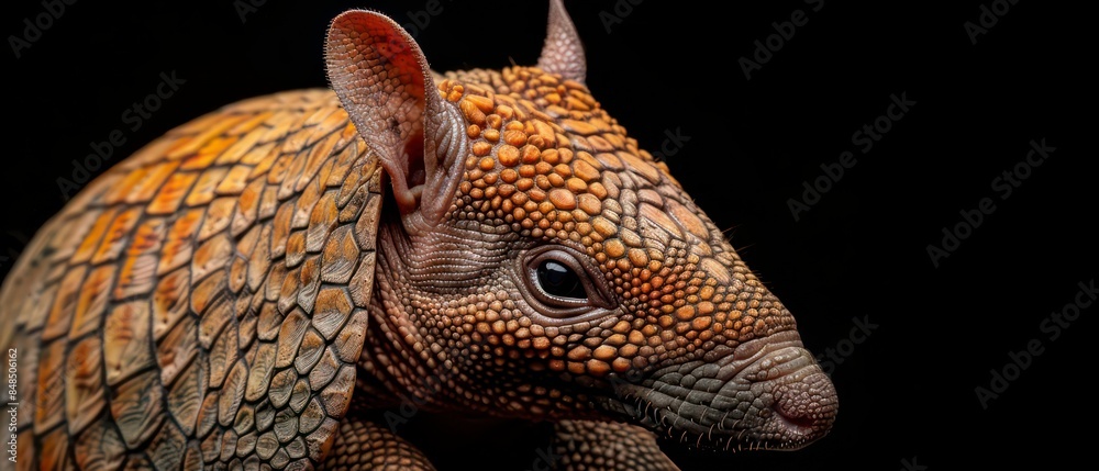 Armadillo mammal known for its armored shell and burrowing habits ...