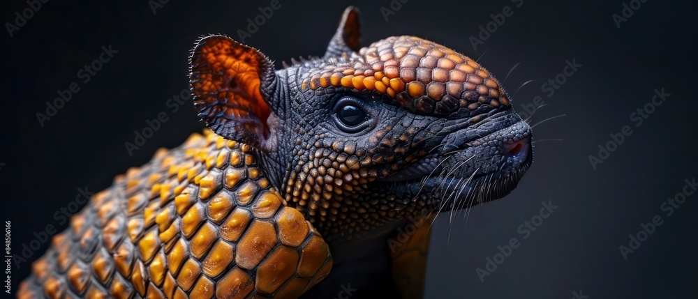 Armadillo mammal known for its armored shell and burrowing habits ...