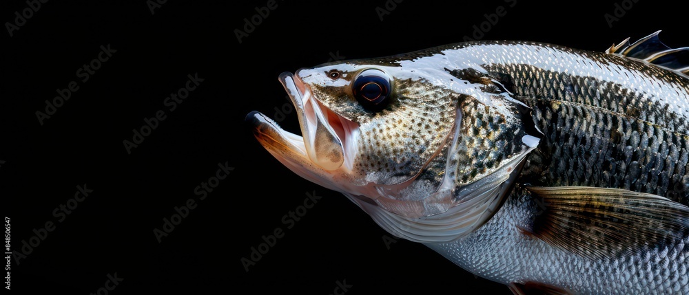 Bass fish known for its size and sporting value, found in lakes and ...