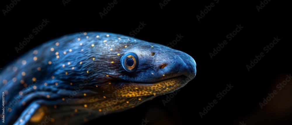 Eel serpentine fish known for its elongated body and slippery texture ...