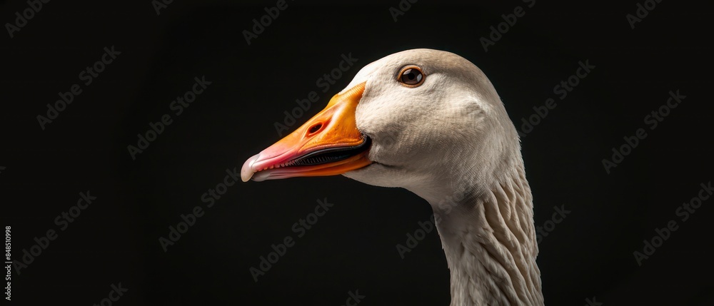 Goose waterfowl known for its honking call, webbed feet, and migratory ...