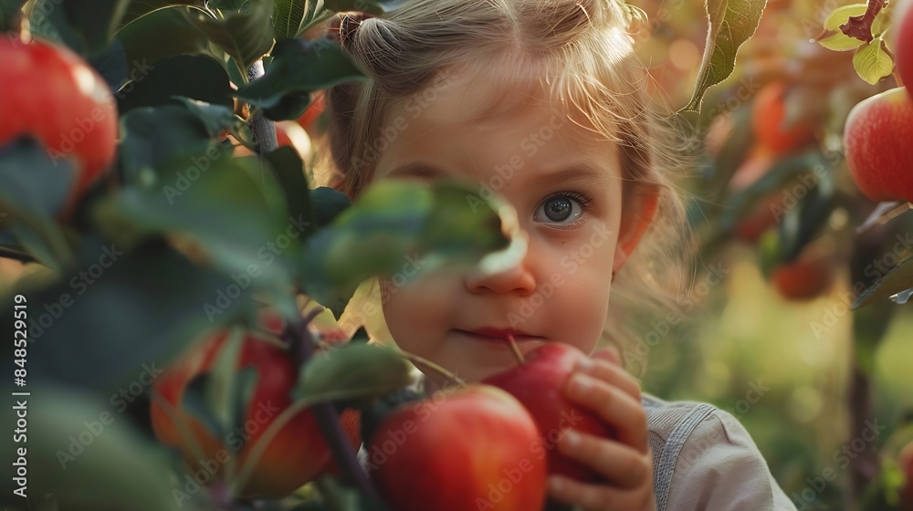 Apple Harvest for Children Apples for Kids Red Apple Eyes in Child ...