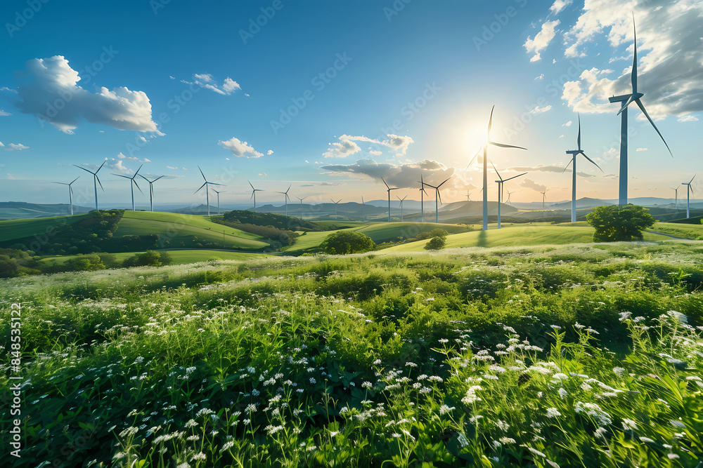 decarbonization : Green Energy from Modern Wind Turbines for Reduce CO2 ...