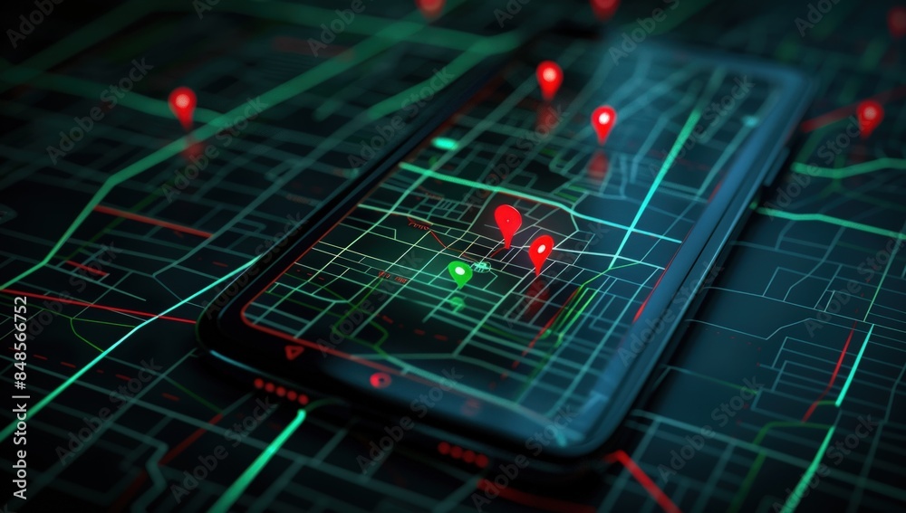 Realistic stock style high quality photo of an advanced smartphone with ...