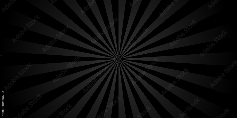 Abstract black sun rays and sunburst backdrop background. seamless ...