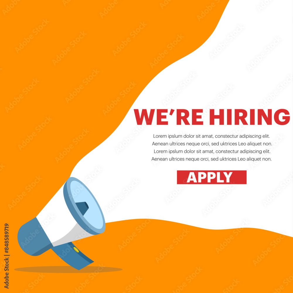 Job vacancy concept, Join our team banner. We rent communication ...