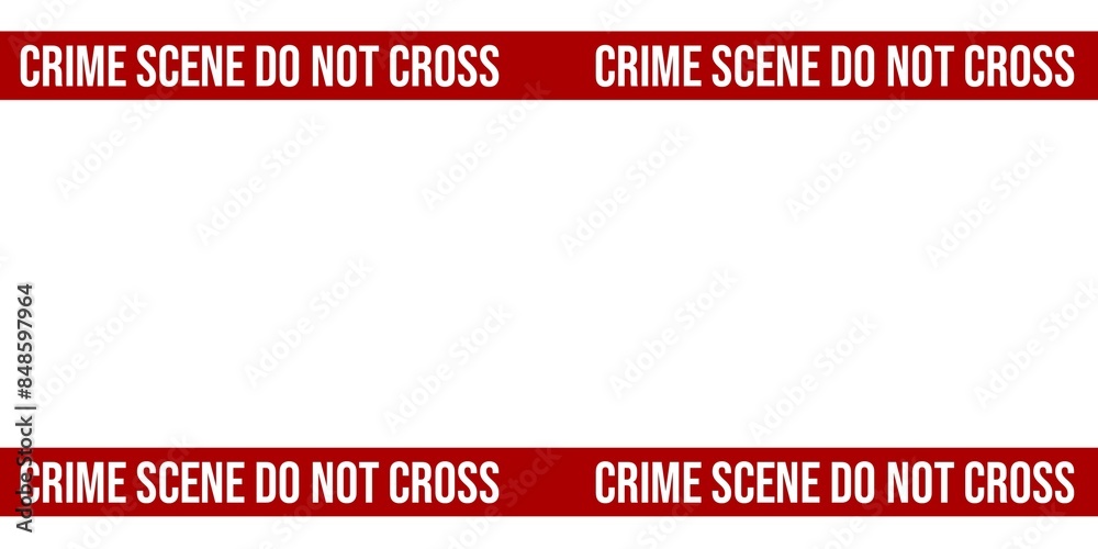 Realistic Crime scene danger tape. Crime scene red tape seamless banner ...