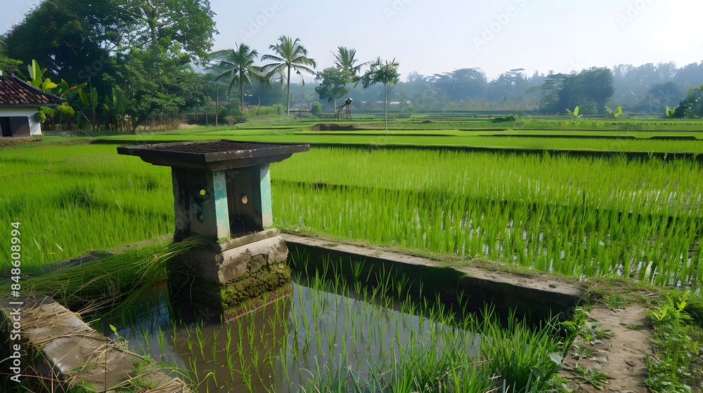 Irrigation of rice fields using pump wells with the technique of ...