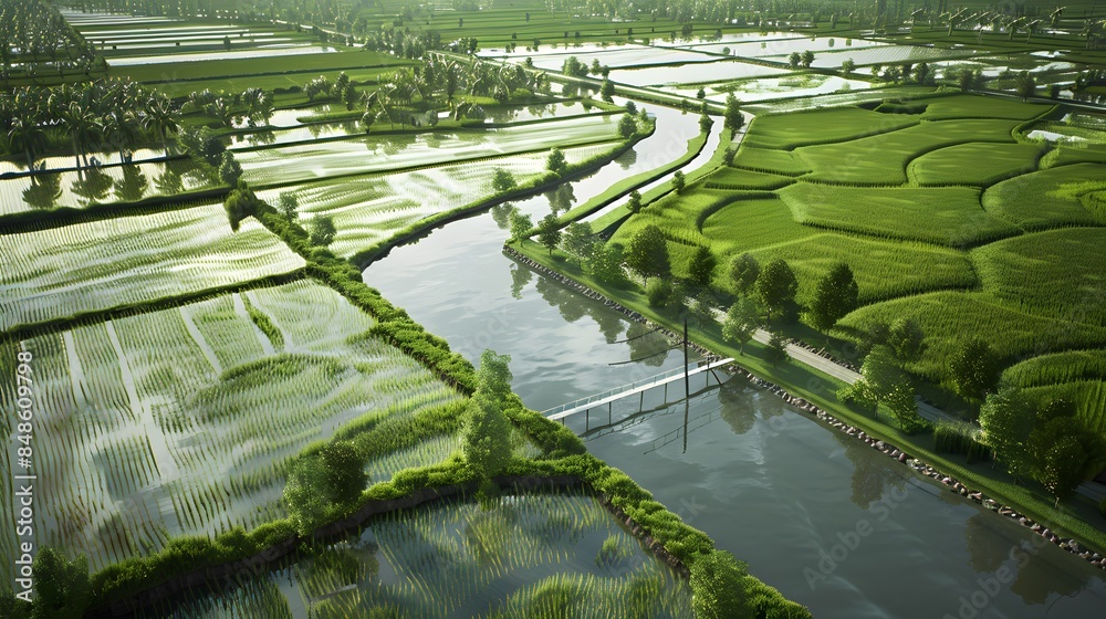 Irrigation of rice fields using pump wells with the technique of ...