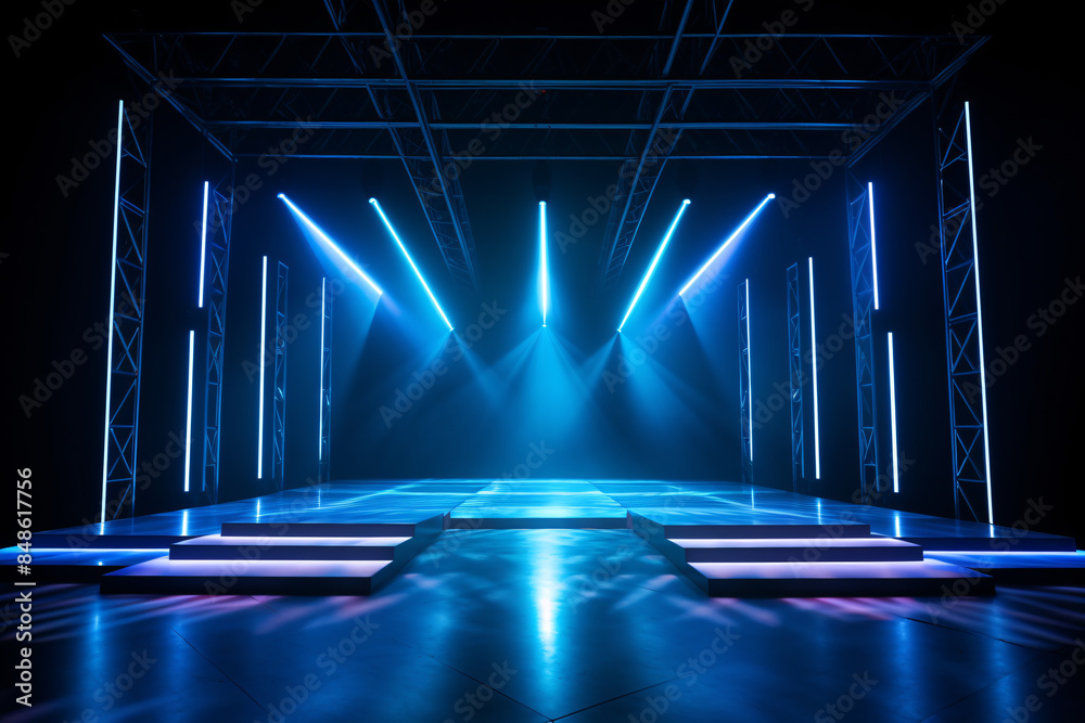 Artistic performances stage light background with spotlight illuminated ...
