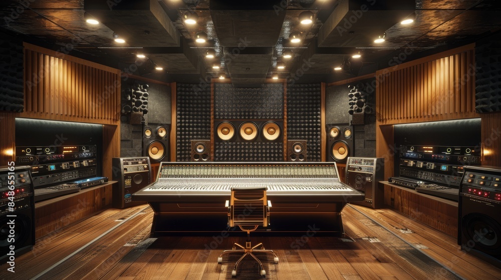High-End Recording Studio with Mixing Console Stock Photo | Adobe Stock