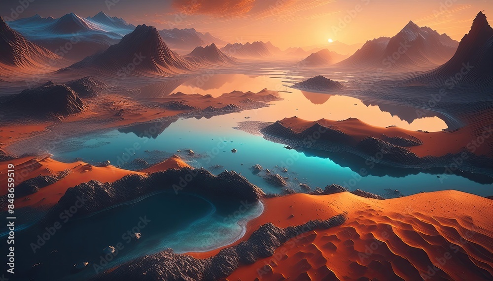 Mars planet, sunrises wallpaper, mars and earth textures on the surface ...