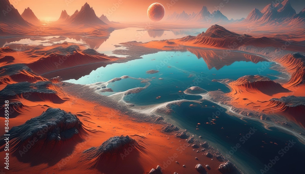 Mars planet, sunrises wallpaper, mars and earth textures on the surface ...