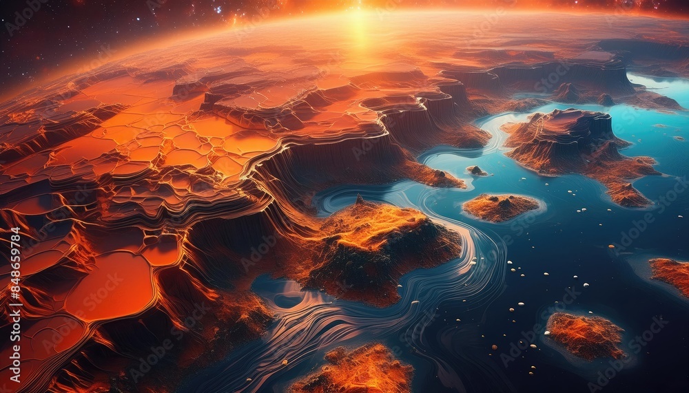 Mars planet, sunrises wallpaper, mars and earth textures on the surface ...